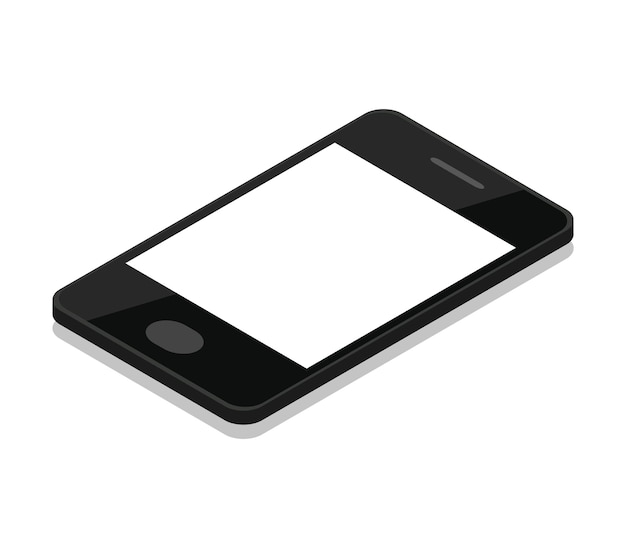Premium Vector | Isometric smartphone on background Premium Vector | Isometric smartphone on background