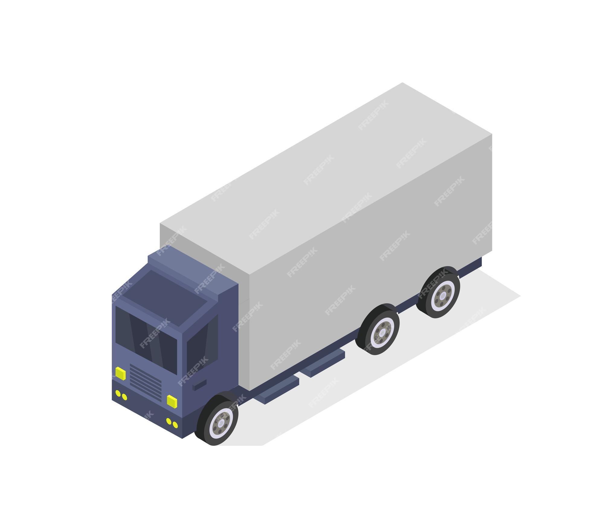 Premium Vector | Isometric truck Premium Vector | Isometric truck