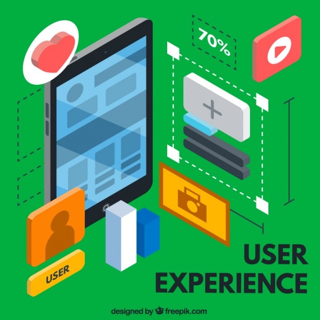 Free Vector | Isometric user experience elements Free Vector | Isometric user experience elements