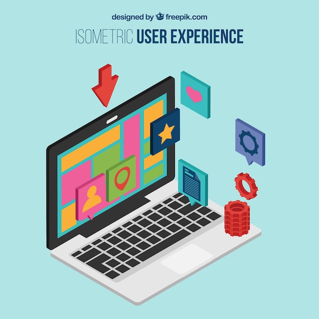 Free Vector | Isometric user experience Free Vector | Isometric user experience