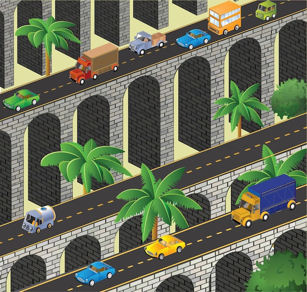 Premium Vector | Isometric vector road Premium Vector | Isometric vector road