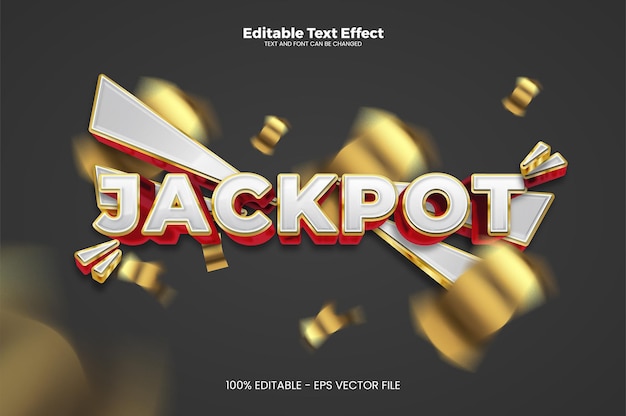 Premium Vector | Jackpot editable text effect in modern trend style ... Premium Vector | Jackpot editable text effect in modern trend style ...