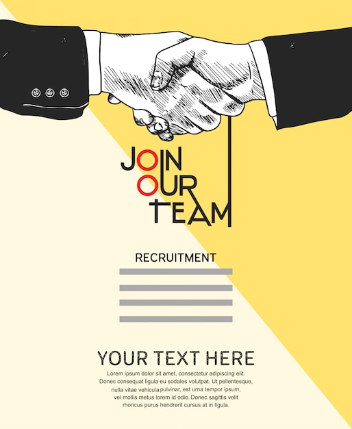 Premium Vector | Join our team concept poster Premium Vector | Join our team concept poster