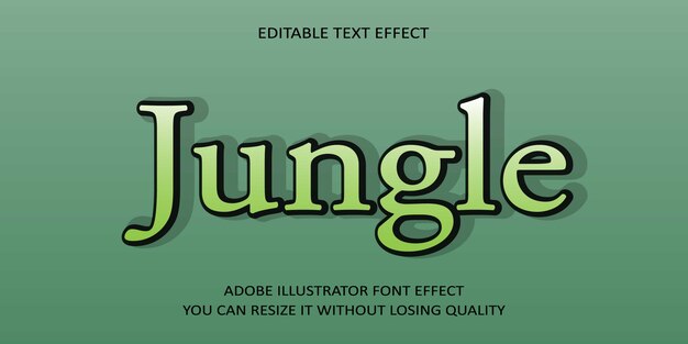 Premium Vector | Jungle vector text font effect Premium Vector | Jungle vector text font effect