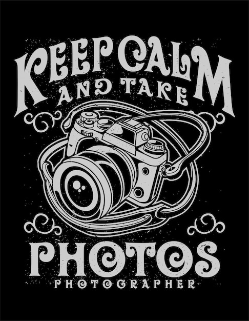 Premium Vector | Keep calm and take photos Premium Vector | Keep calm and take photos