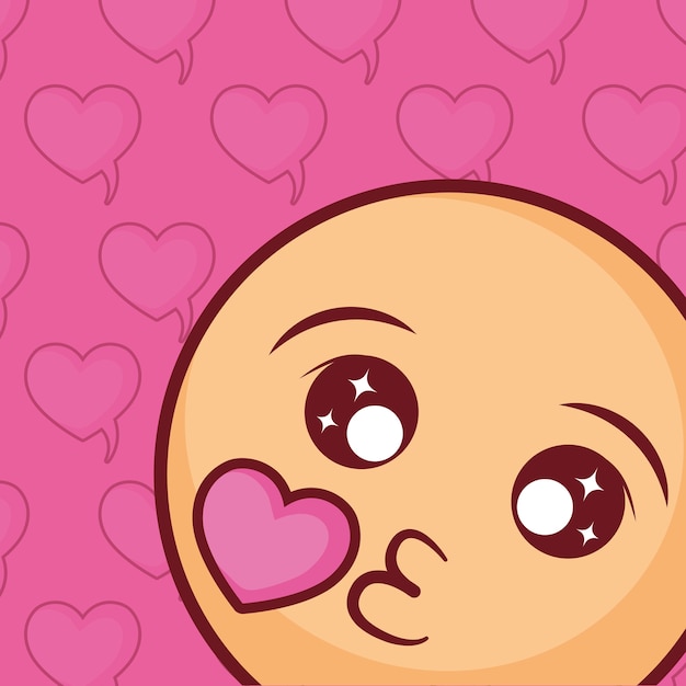 Premium Vector Kiss Emoji Icon