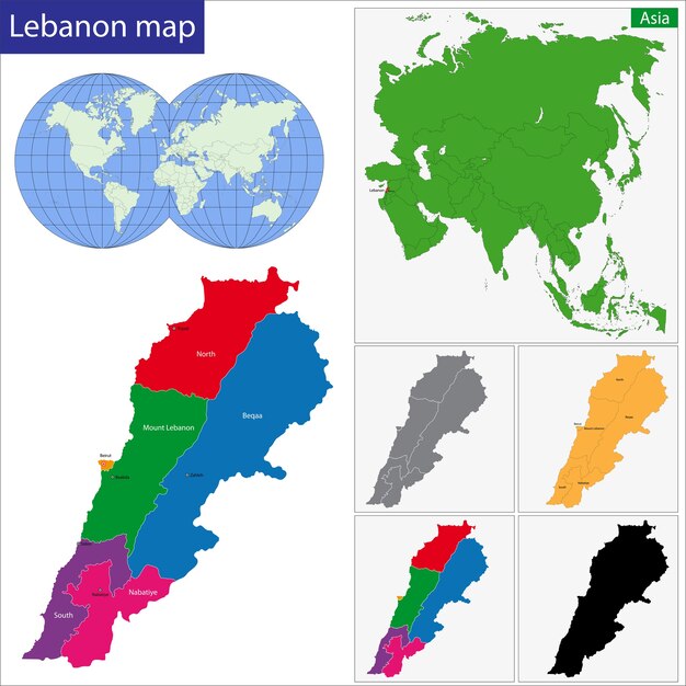 Premium Vector Lebanon Map