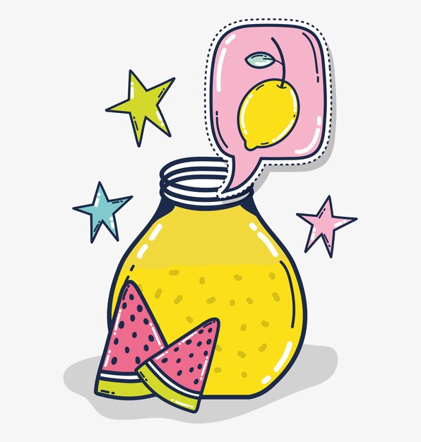 Premium Vector | Lemonade in mason jar cute cartoons Premium Vector | Lemonade in mason jar cute cartoons