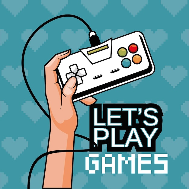 Premium Vector | Lets play games Premium Vector | Lets play games