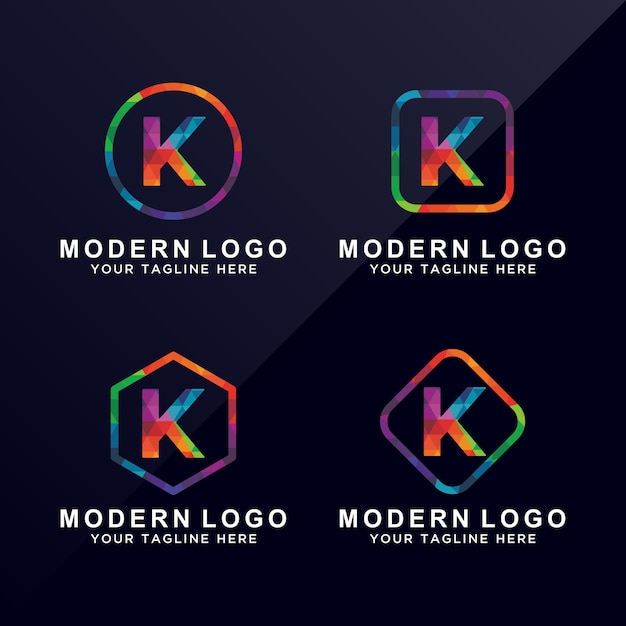 Premium Vector | Letter k logo design collection Premium Vector | Letter k logo design collection