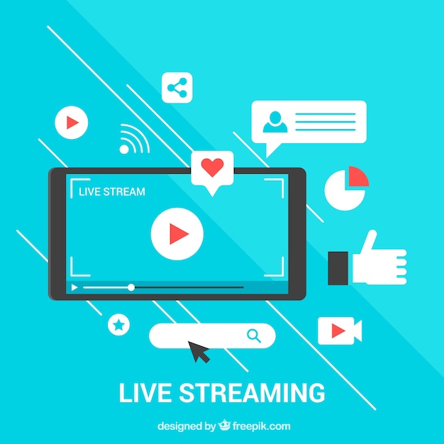 Premium Vector | Live streaming background Premium Vector | Live streaming background
