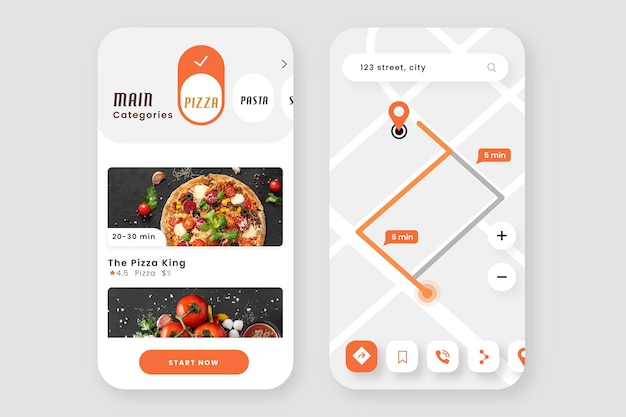 Premium Vector | Location app interface Premium Vector | Location app interface