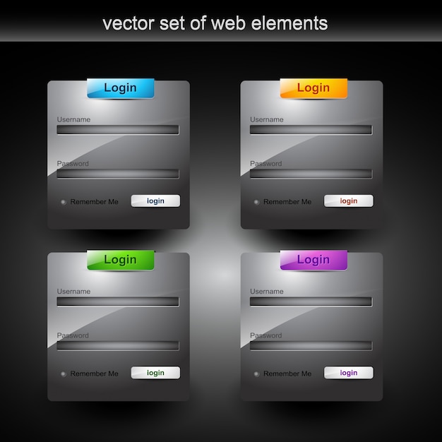 Premium Vector | Login form templates Premium Vector | Login form templates