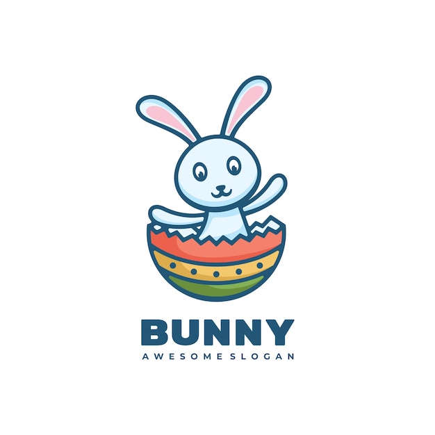 Premium Vector | Logo illustration bunny simple mascot style. Premium Vector | Logo illustration bunny simple mascot style.