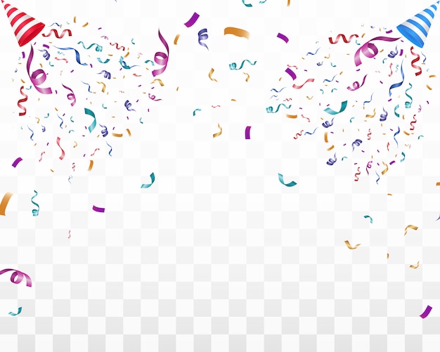 Premium Vector | Lots of colorful tiny confetti and ribbons on ... Premium Vector | Lots of colorful tiny confetti and ribbons on ...