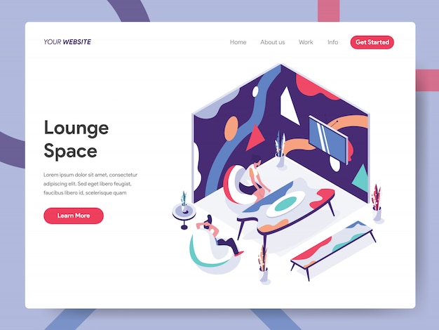 Lounge space illustration Vector | Premium Download Lounge space illustration Vector | Premium Download