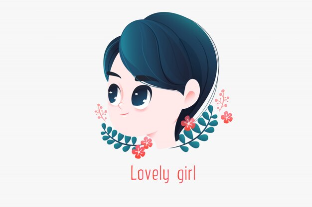 Premium Vector Lovely Girl Illustration