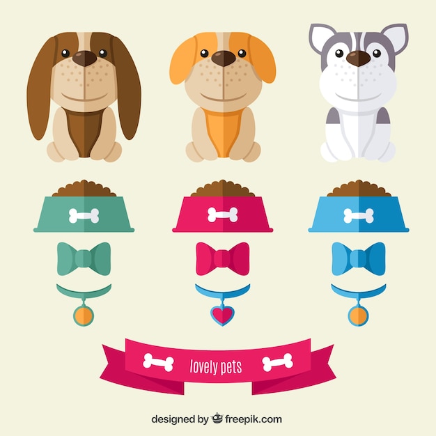 Premium Vector | Lovely pets Premium Vector | Lovely pets