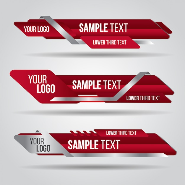 Premium Vector | Lower third red design template modern contemporary ... Premium Vector | Lower third red design template modern contemporary ...