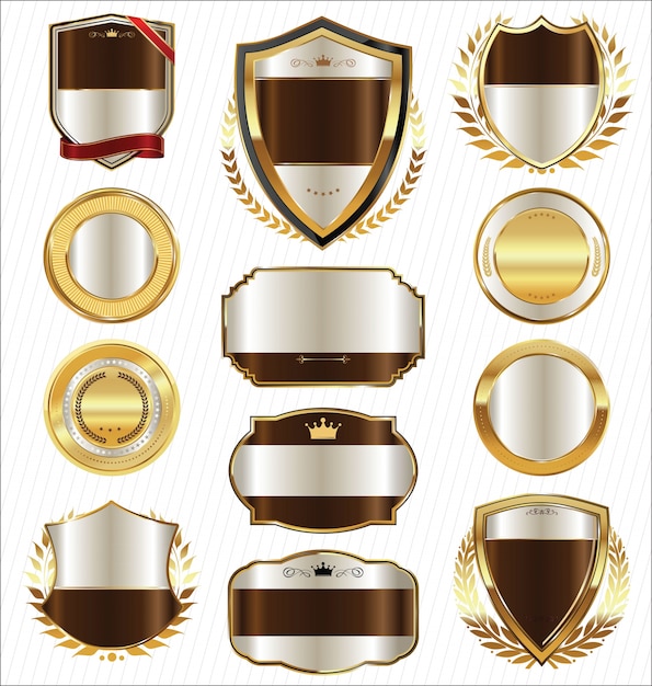 Premium Vector | Luxury badges and labels Premium Vector | Luxury badges and labels