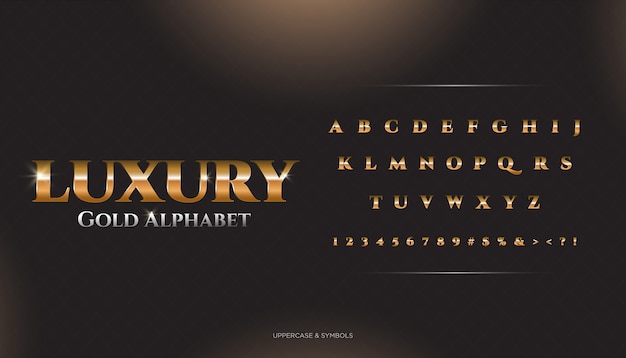 Premium Vector | Luxury classic alphabet font Premium Vector | Luxury classic alphabet font