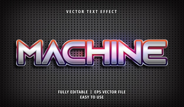 Premium Vector | Machine text effect editable text style Premium Vector | Machine text effect editable text style