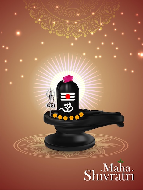 Premium Vector | Maha shivratri, creative shivling , indian festival ... Premium Vector | Maha shivratri, creative shivling , indian festival ...