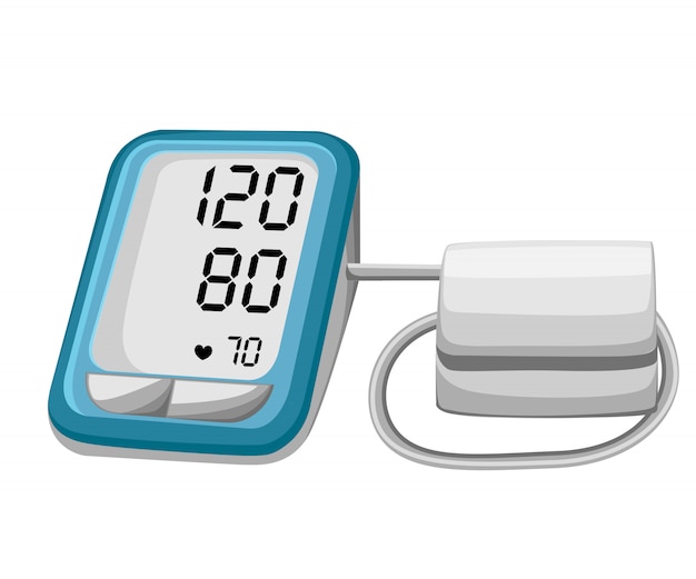 Premium Vector | Man checking arterial blood pressure. digital device ... Premium Vector | Man checking arterial blood pressure. digital device ...