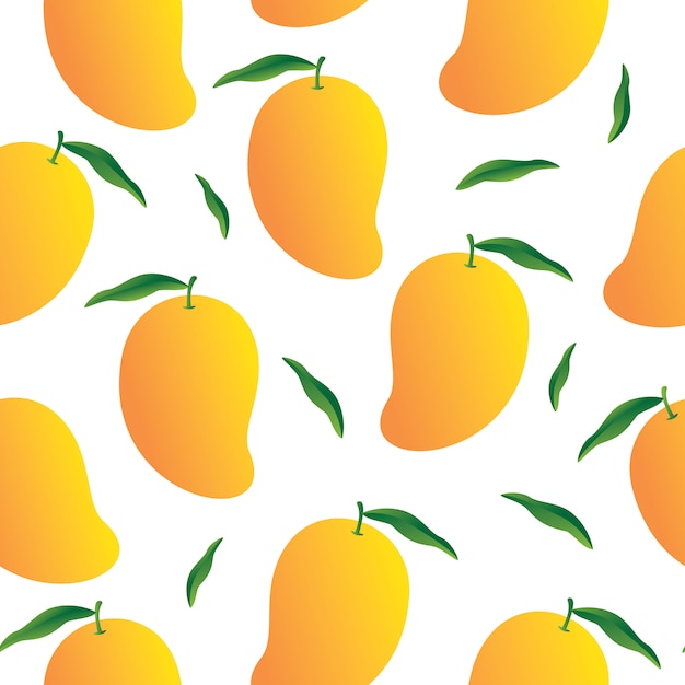 Premium Vector | Mango pattern background Premium Vector | Mango pattern background
