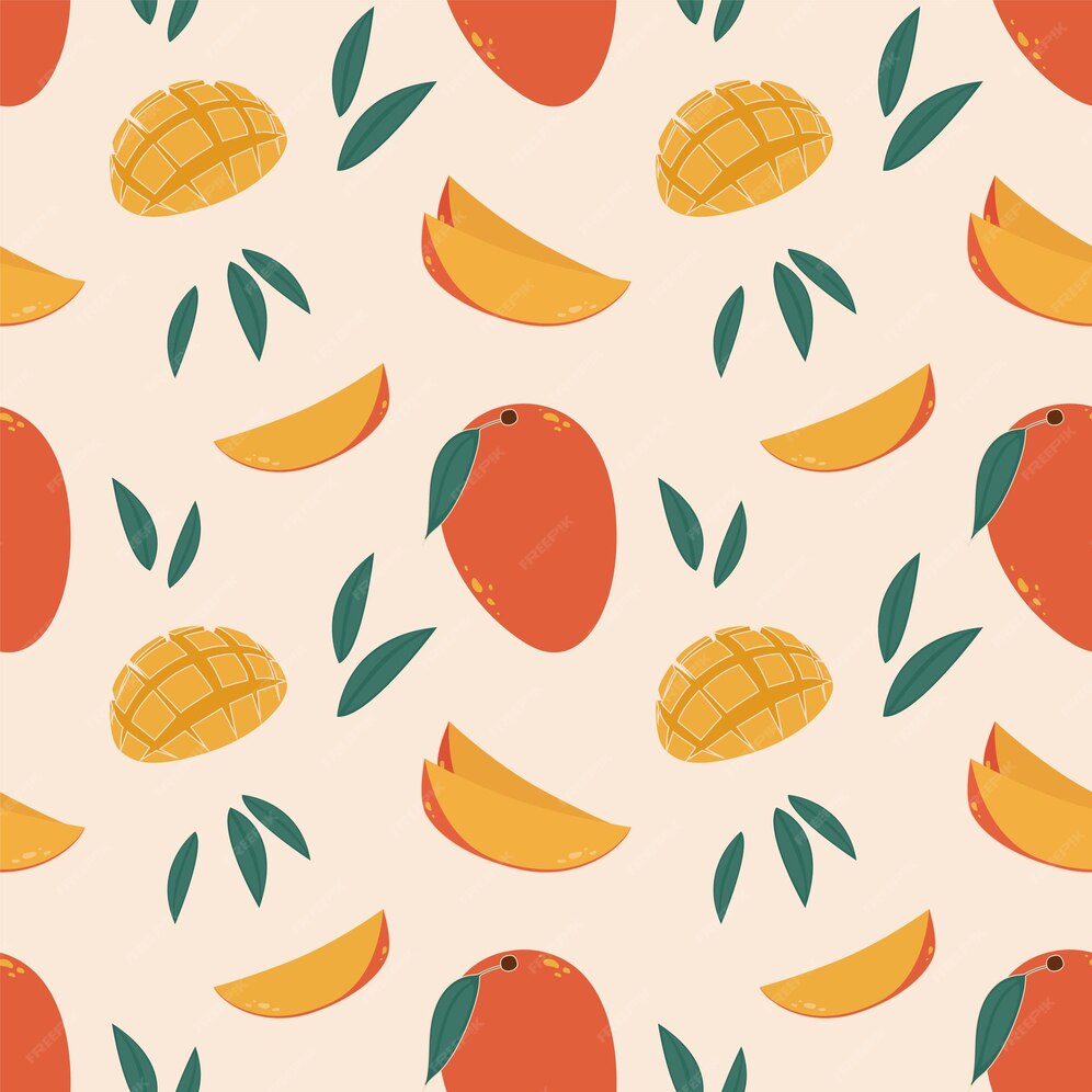 Premium Vector | Mango pattern seamless mango background vector Premium Vector | Mango pattern seamless mango background vector