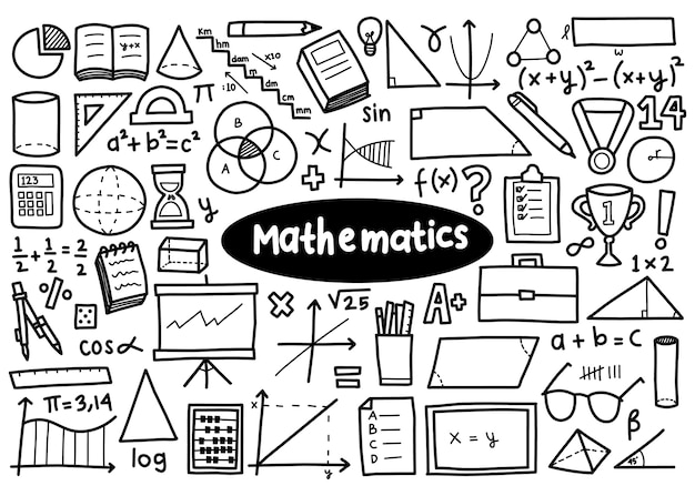 Premium Vector | Mathematics concept doodle illustration Premium Vector | Mathematics concept doodle illustration