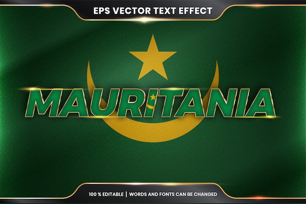 Premium Vector Mauritania With Its National Country Flag Editable