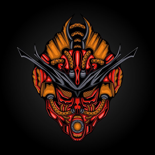 Premium Vector | Mecha robot head Premium Vector | Mecha robot head