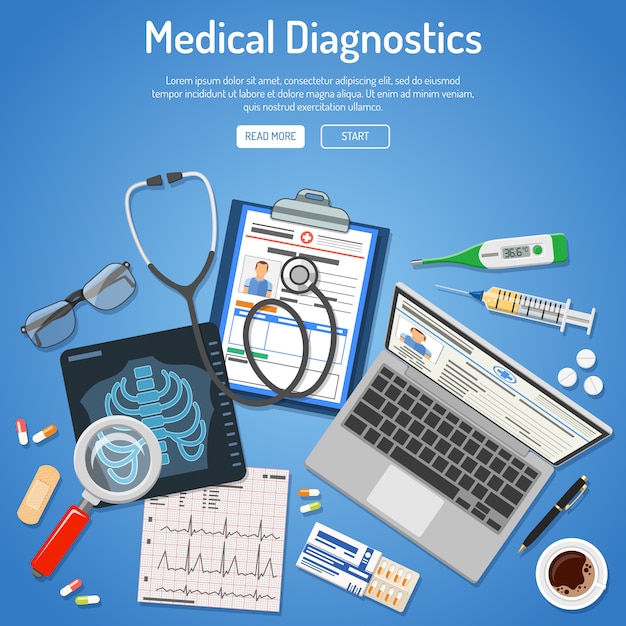 Premium Vector | Medical diagnostics concept Premium Vector | Medical diagnostics concept