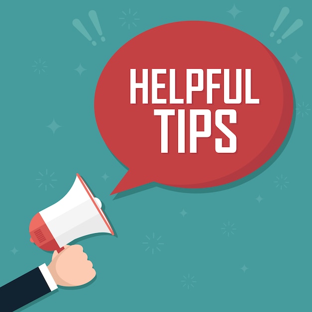 Premium Vector | Megaphone helpful tips. Premium Vector | Megaphone helpful tips.