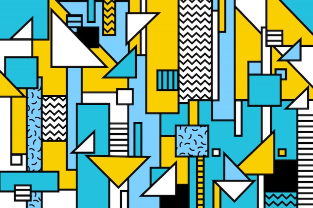 Premium Vector | Memphis geometric background Premium Vector | Memphis geometric background