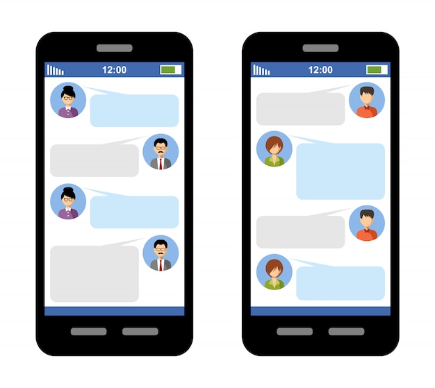 Premium Vector Messenger Concept