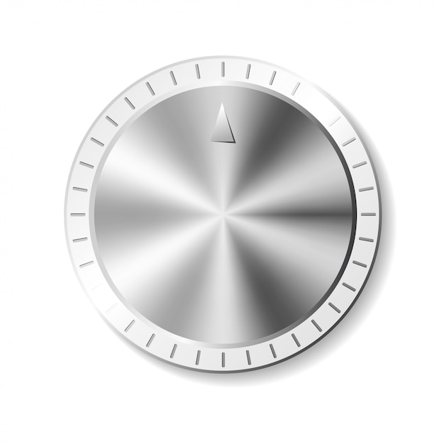Premium Vector | Metal round button Premium Vector | Metal round button