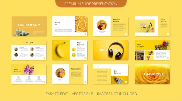 Premium Vector | Minimal slides presentation template Premium Vector | Minimal slides presentation template