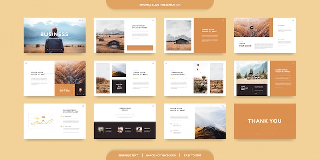 Premium Vector | Minimal slides presentation template Premium Vector | Minimal slides presentation template