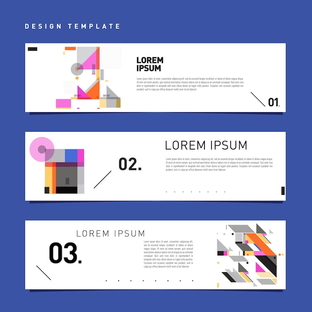 Premium Vector | Minimalist colorful banner set design template Premium Vector | Minimalist colorful banner set design template