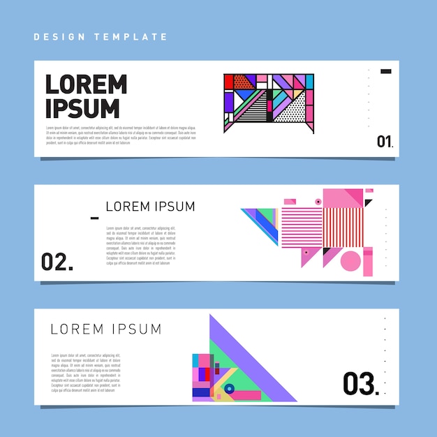 Premium Vector | Minimalist colorful banner set design template Premium Vector | Minimalist colorful banner set design template