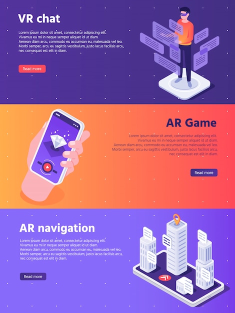 Premium Vector | Mobile augmented reality. isometric virtual ar device ... Premium Vector | Mobile augmented reality. isometric virtual ar device ...