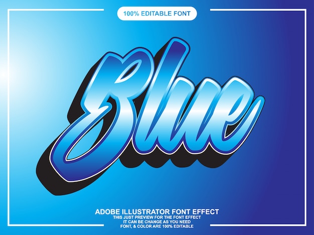 Premium Vector Modern 3d Script Editable Typography Font Effect