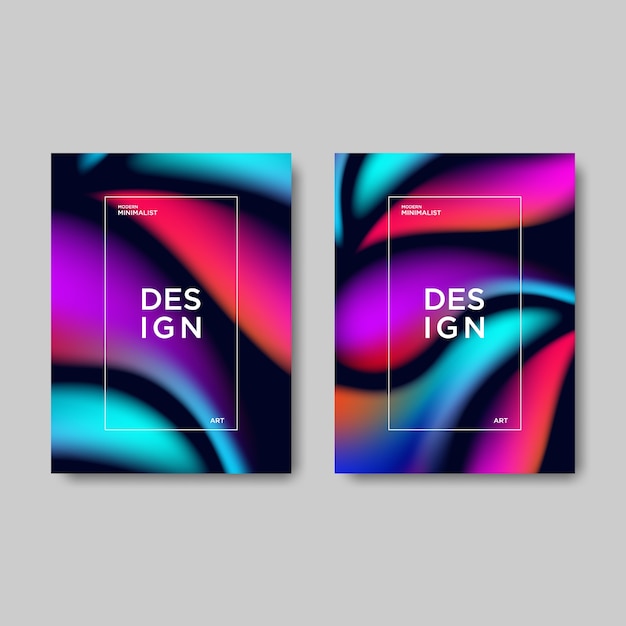 Premium Vector | Modern abstract gradient book cover. Premium Vector | Modern abstract gradient book cover.
