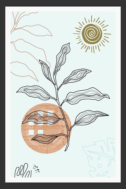 Premium Vector | Modern boho abstract trendy background design. Premium Vector | Modern boho abstract trendy background design.