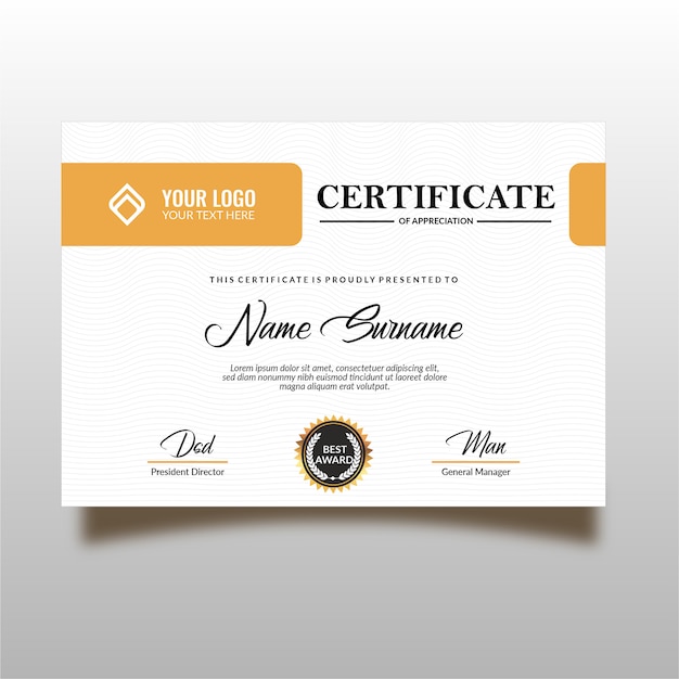 Premium Vector | Modern certificate template Premium Vector | Modern certificate template