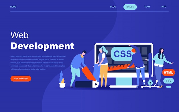 Premium Vector | Modern flat design concept of web development Premium Vector | Modern flat design concept of web development