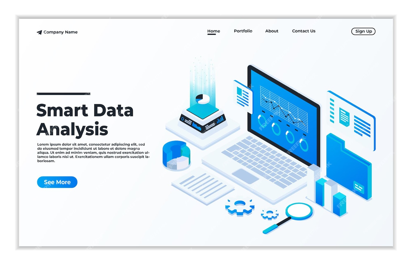Premium Vector | Modern flat design isometric concept of data analysis ... Premium Vector | Modern flat design isometric concept of data analysis ...
