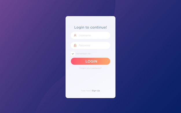 Premium Vector | Modern flat login screen page template Premium Vector | Modern flat login screen page template